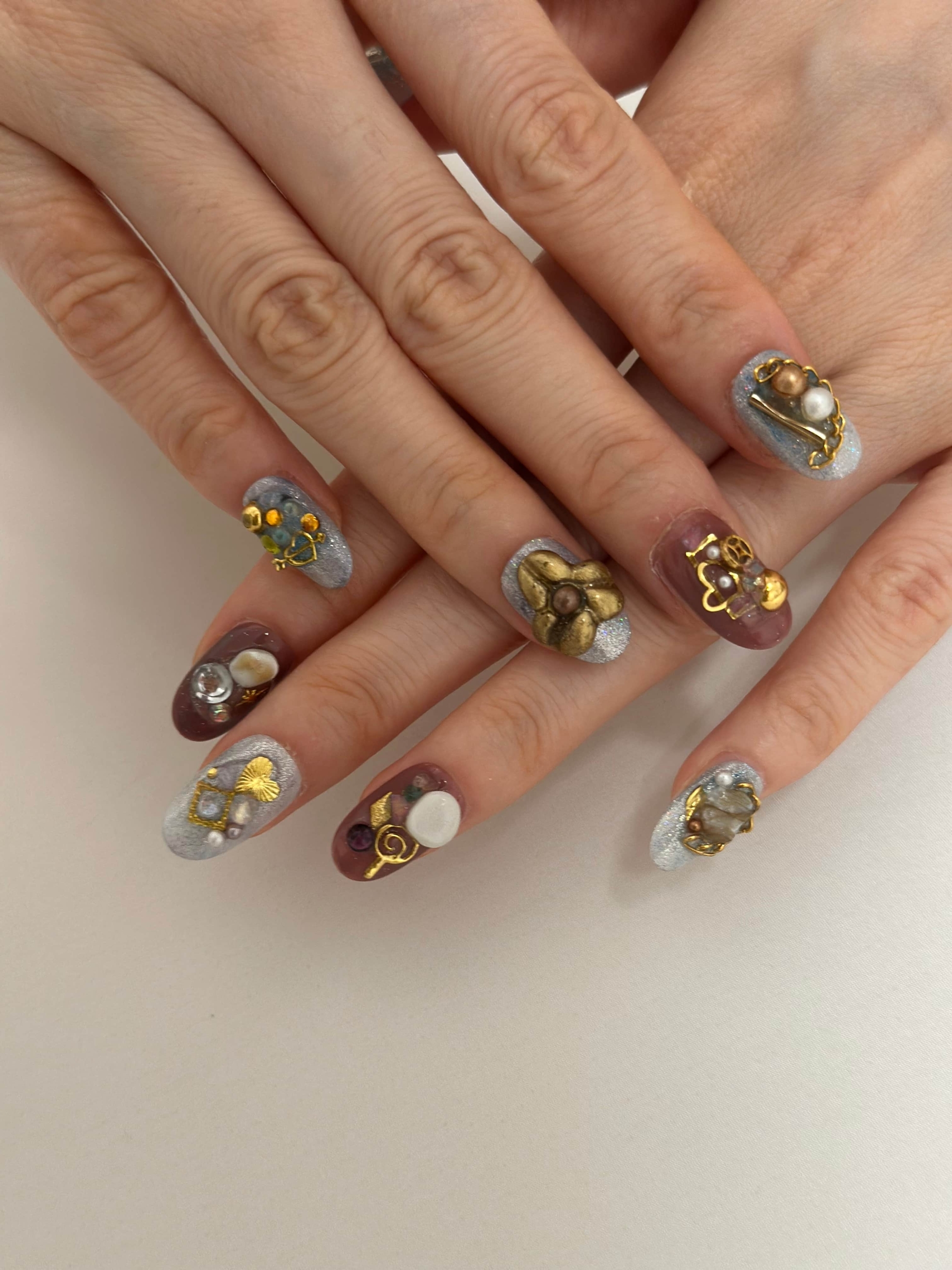 Ethereal Bloom Press-On Nails | Snag-Free Pressed Flower Nail Set – Art ...